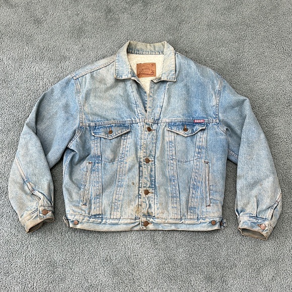 Diesel | Jackets & Coats | Vintage Diesel Mens Sherpa Lined Thrashed ...